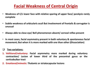 facial nerve examination | PPTX