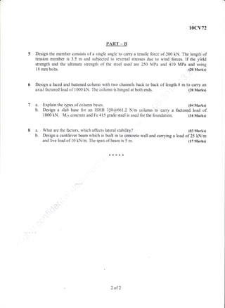 7th Semester (July-2016) Civil Engineering Question Paper | PDF | Science