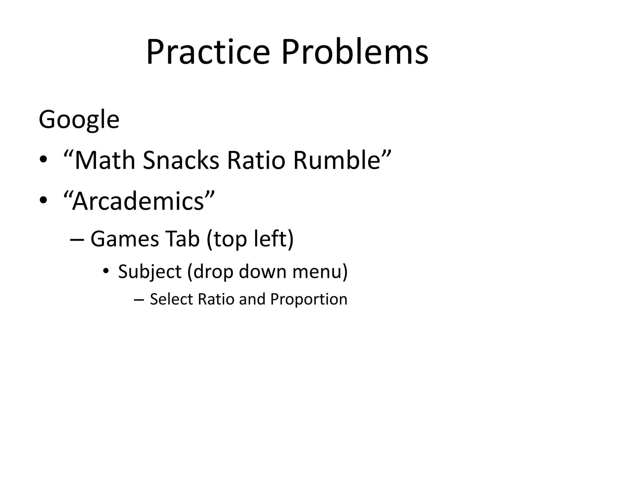 Part 1: Vocabulary; How do you solve proportions? | PPTX