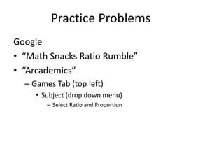 Part 1: Vocabulary; How do you solve proportions? | PPTX