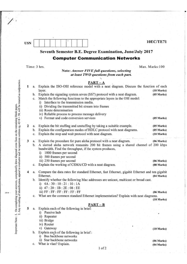7th Semester Vtu Electronics Communication Engineering 2010 Scheme