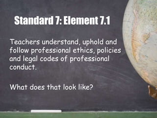 Standard 7: Professional Responsibility and Growth | PPTX