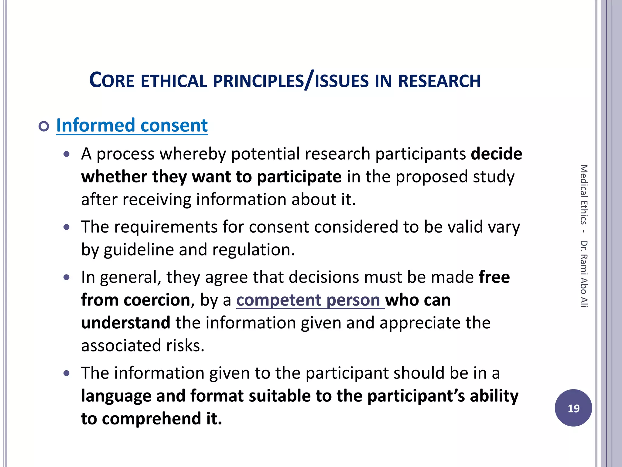 ethics in medical research | PPTX