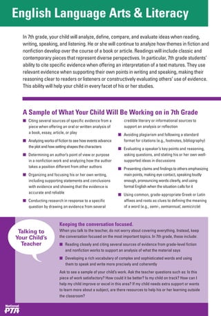 7th grade--Parent's Guide to Student Success | PDF