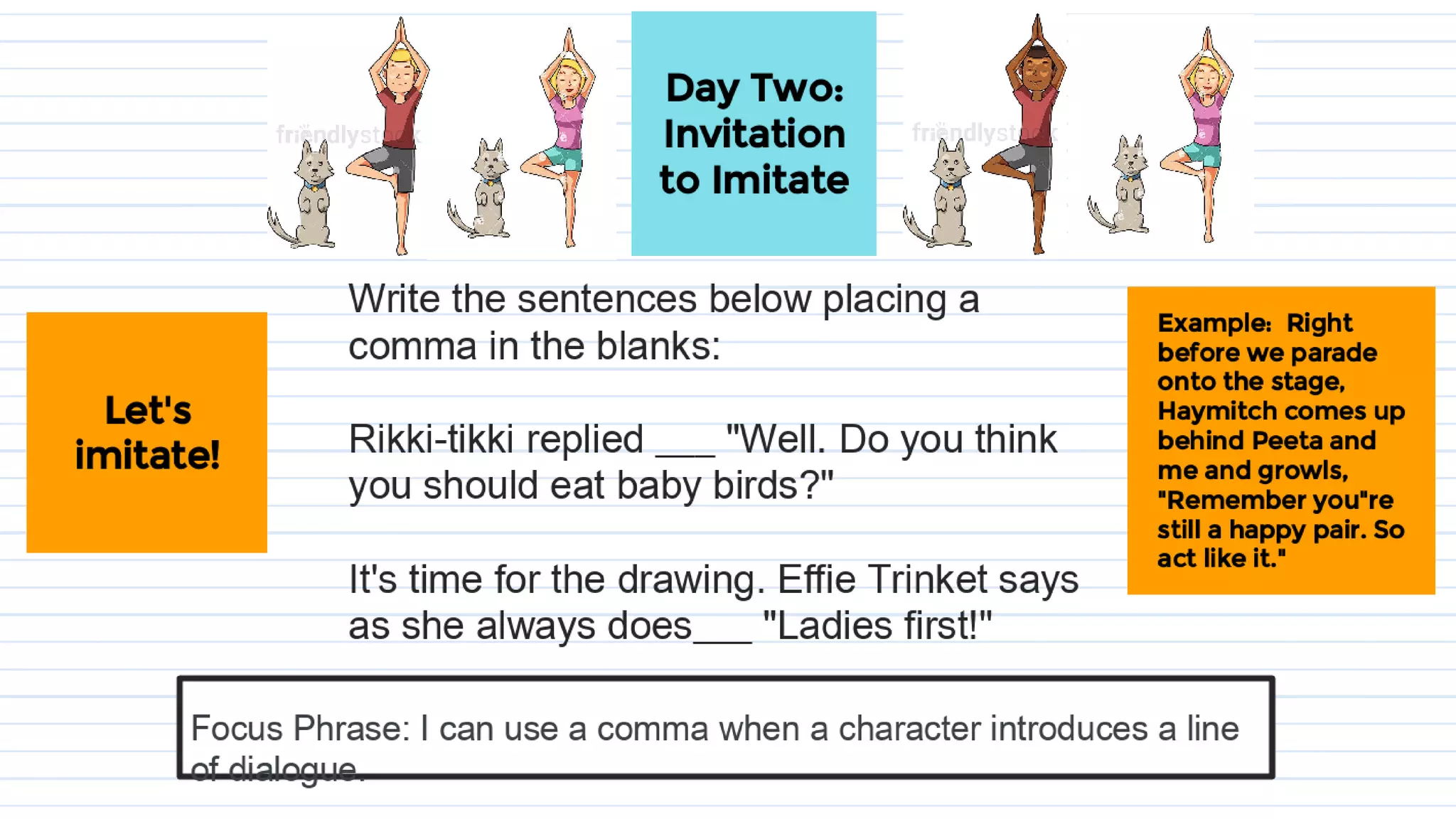 7th grade commas in dialogue | PPT