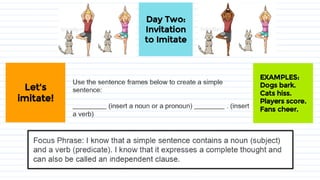 7th grade simple sentences | PPT