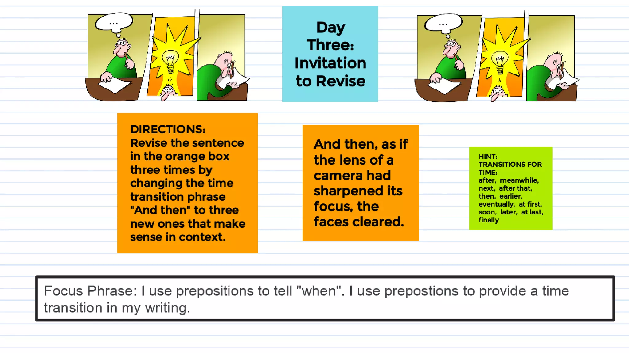 7th grade transitions for time (1) | PDF