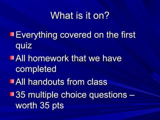 7th Grade 5wk Test | PPT