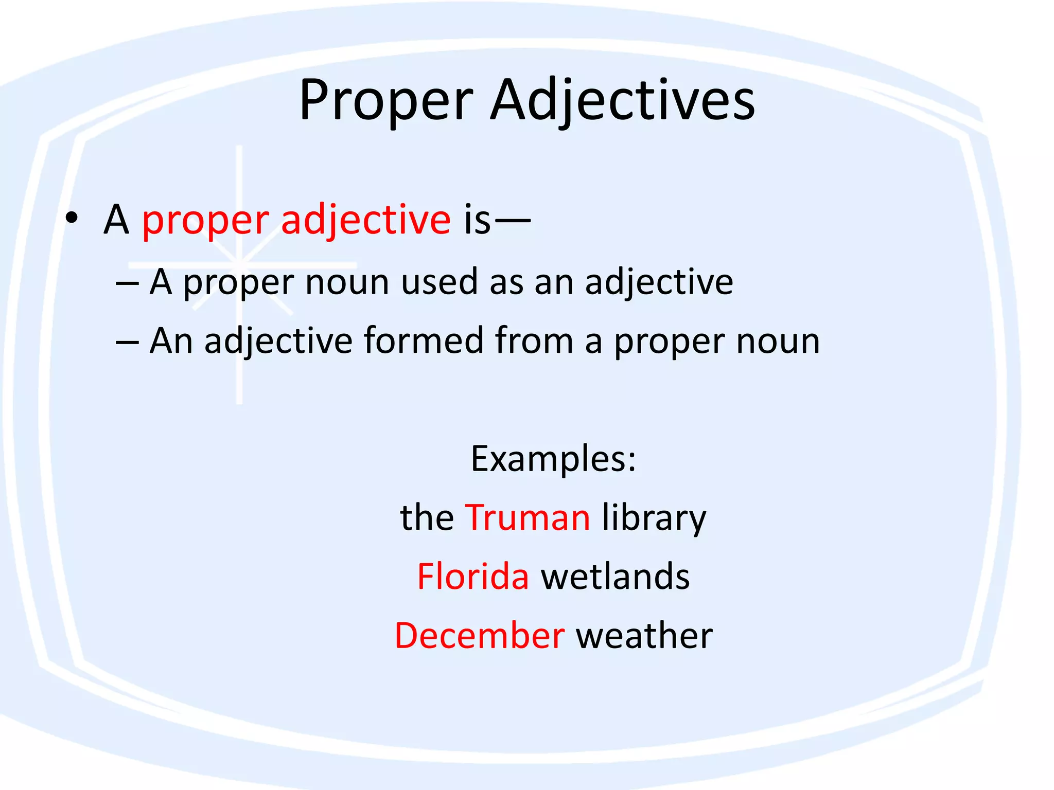 7th grade adjectives | PPTX