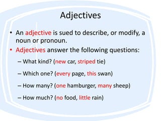 7th grade adjectives | PPTX