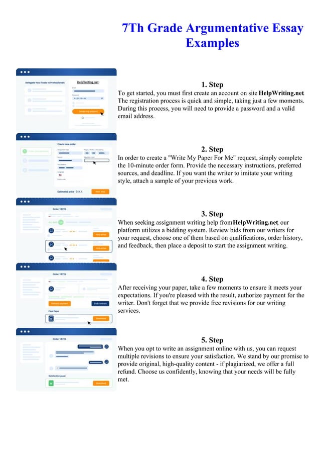 7Th Grade Argumentative Essay Examples | PDF