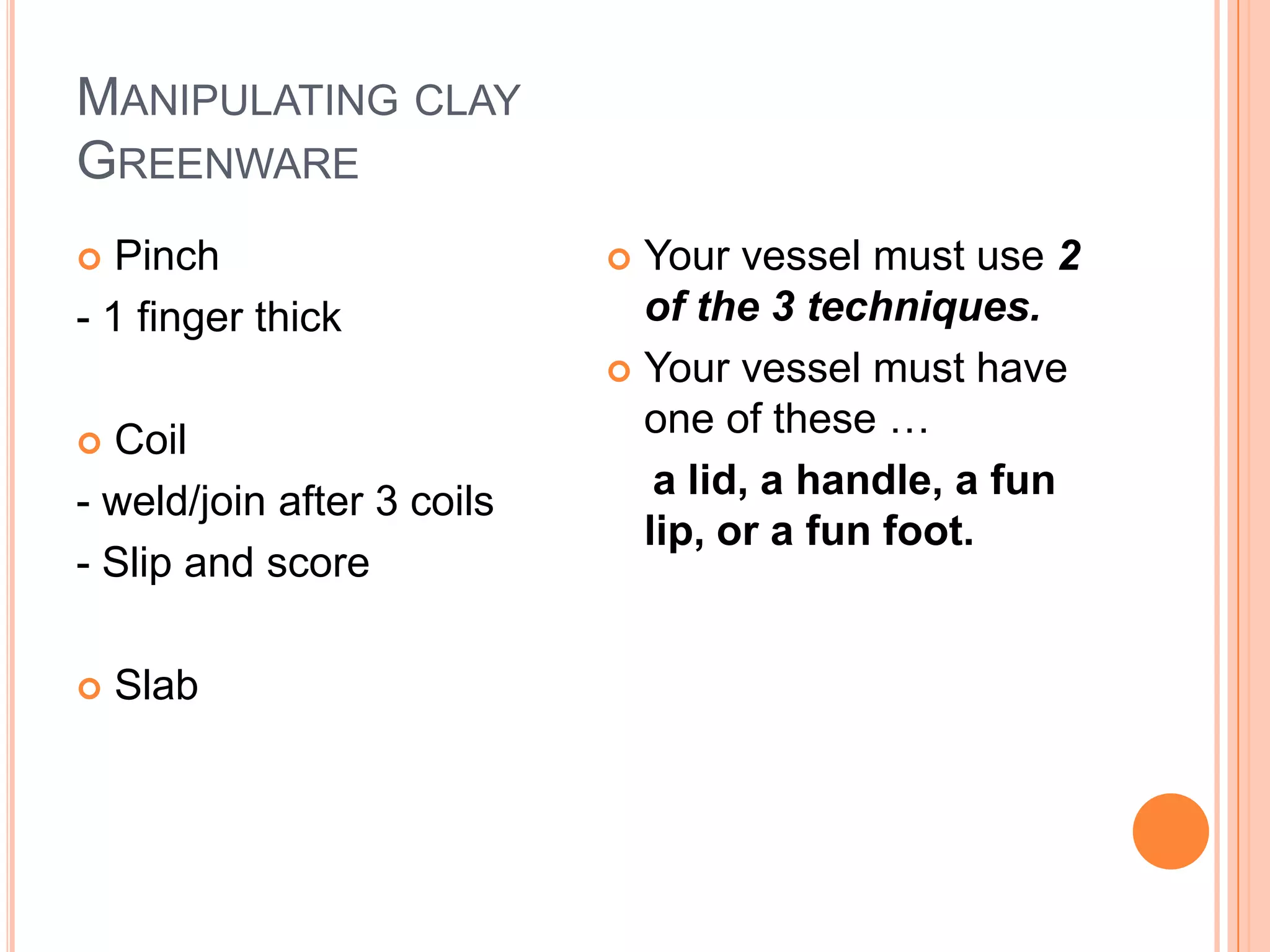 7th Grade Clay Slide Show | PPTX