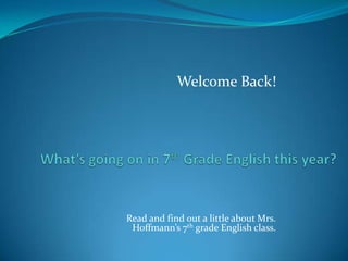 Information 7th grade | PPSX