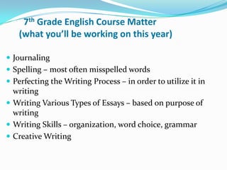 Information 7th grade | PPSX