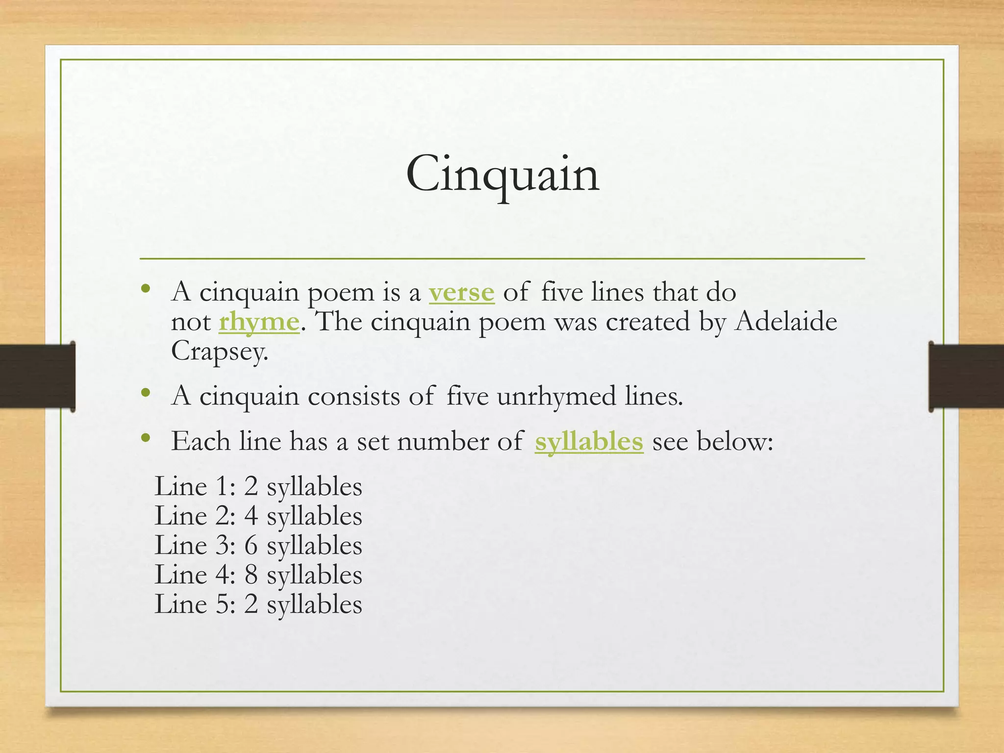 7th Grade Lang Arts Poetry Portfolio | PPTX