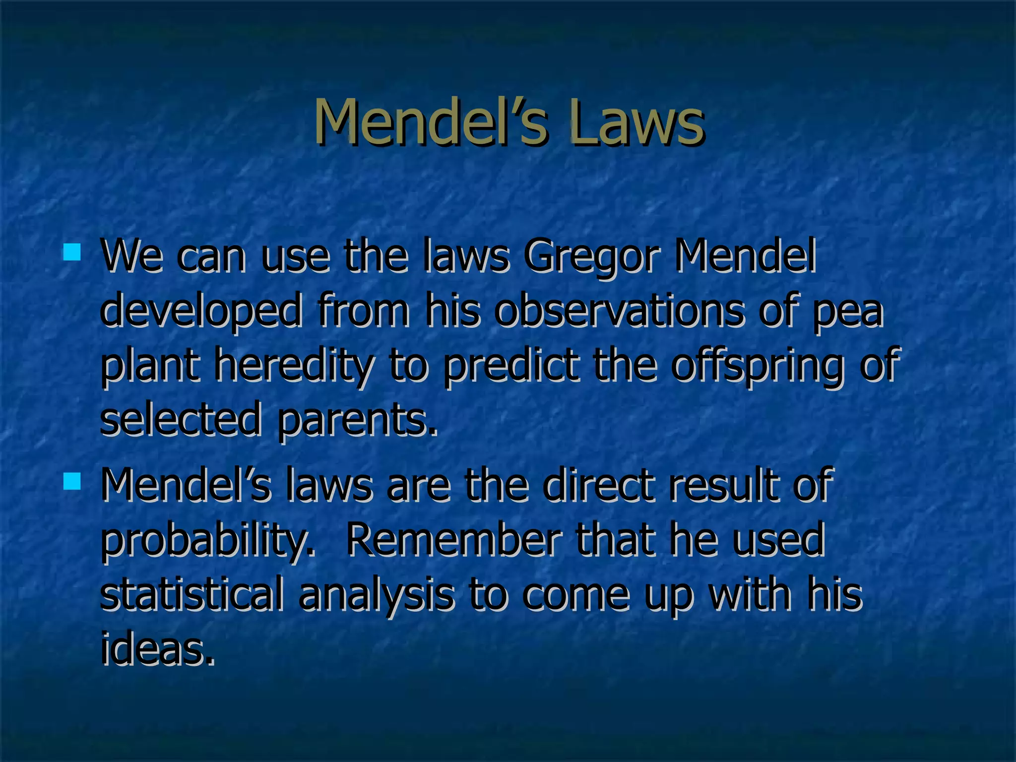 7th grade life science genetics and probability | PPT