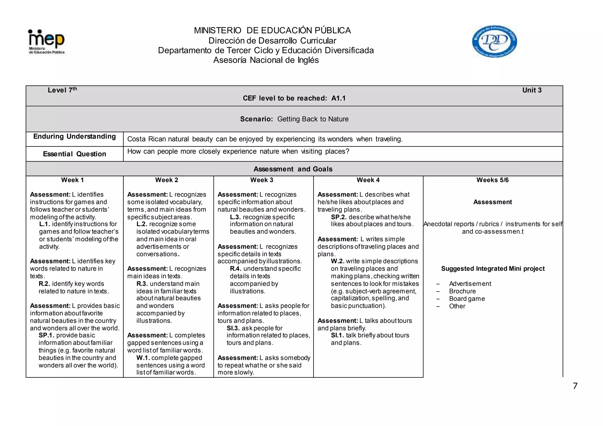7th grade Scope and Sequence (Englishpost.org) | DOCX
