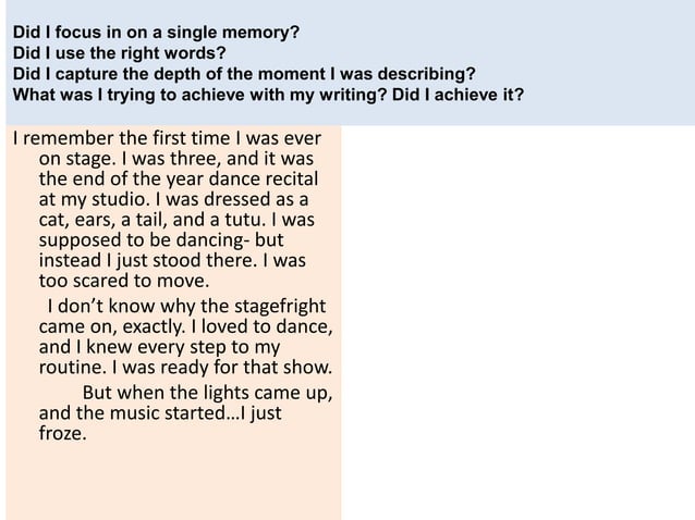 7th Grade Writing- Memoirs | PPTX | Screenwriting | Content Production