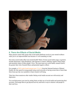 7 things parents should know about teen mental health | PDF