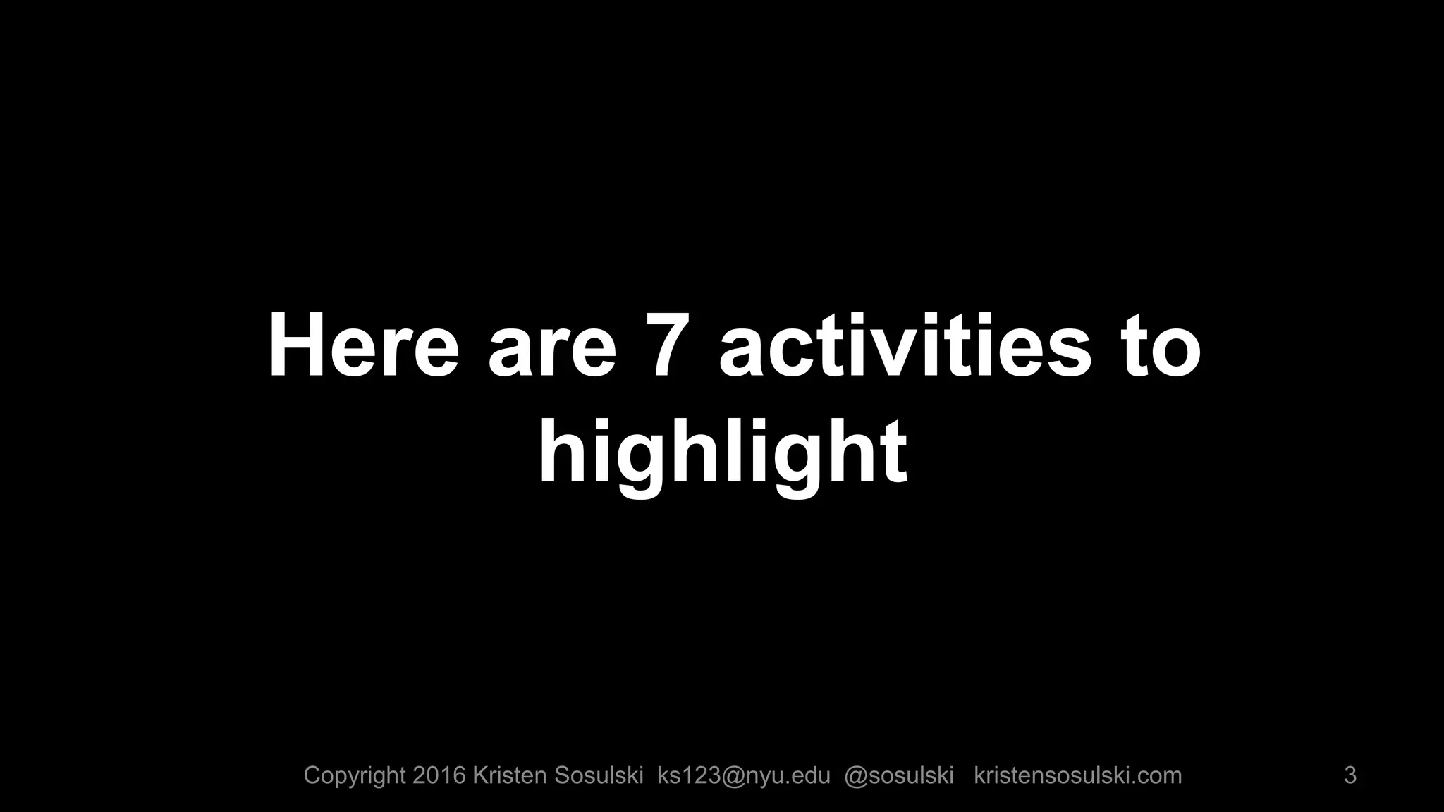 Seven things to highlight about your teaching practice | PPTX