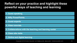Seven things to highlight about your teaching practice | PPTX