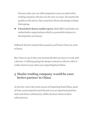 7 things to know before importing from china | DOCX