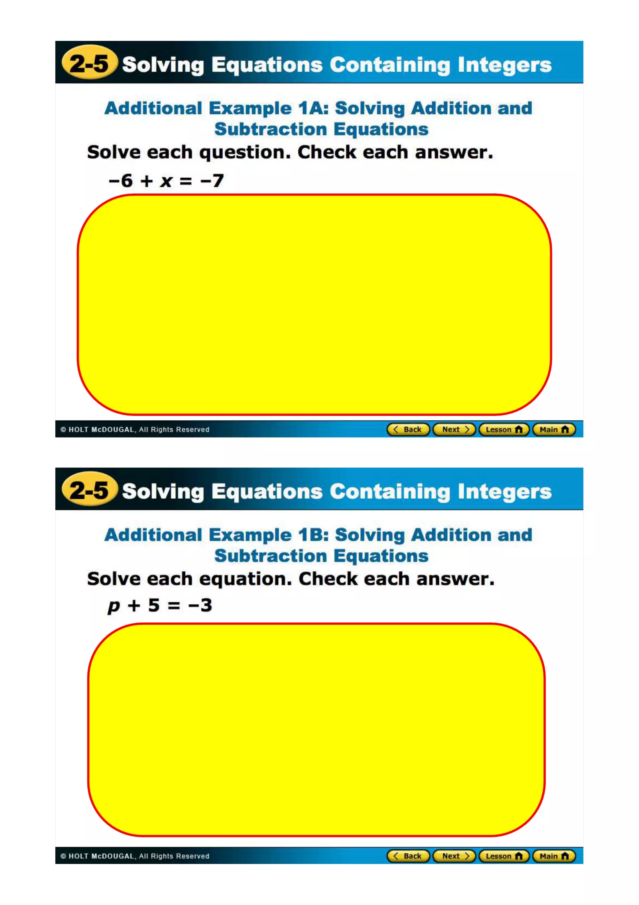 7th integer equations | PDF