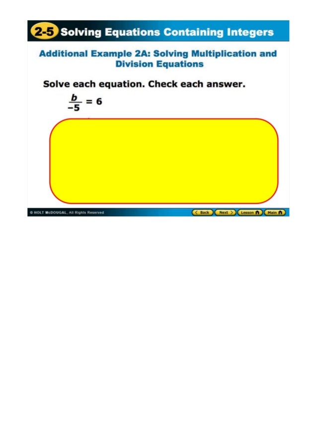 7th integer equations