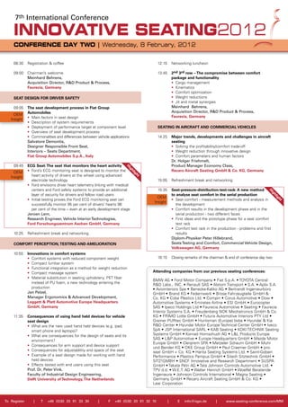 7th International Conference Innovative Seating 2012 | PDF