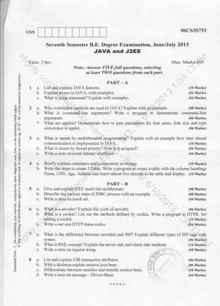 7th Semester Information Science (2013-June) Question Papers | PDF