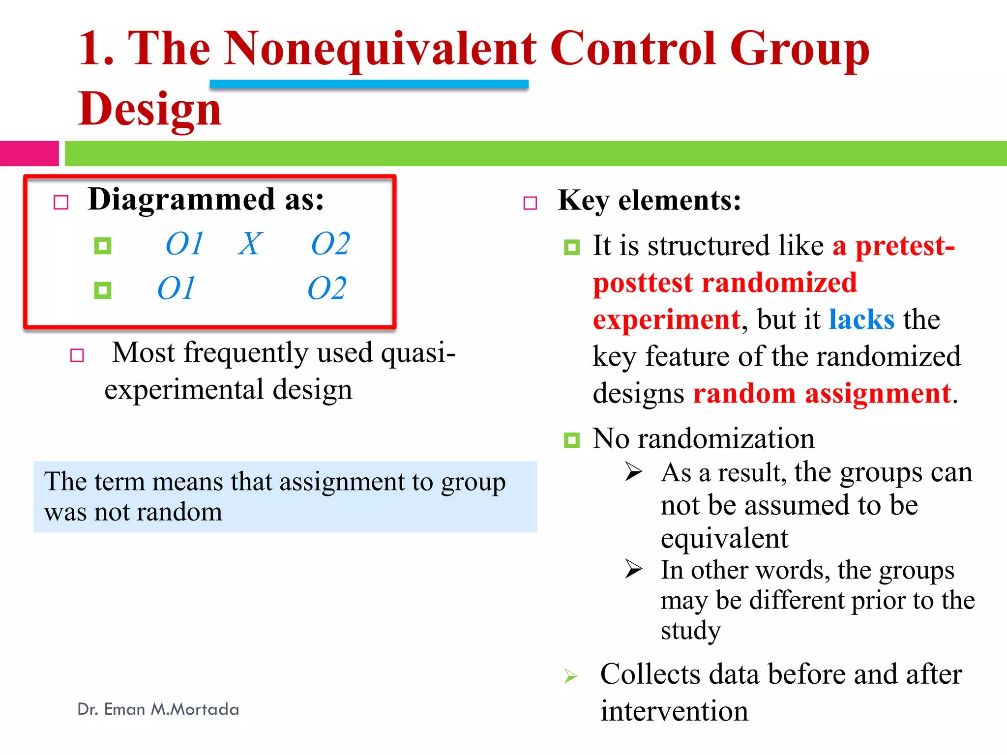 # 7th lect quasi experimental research designs | PDF