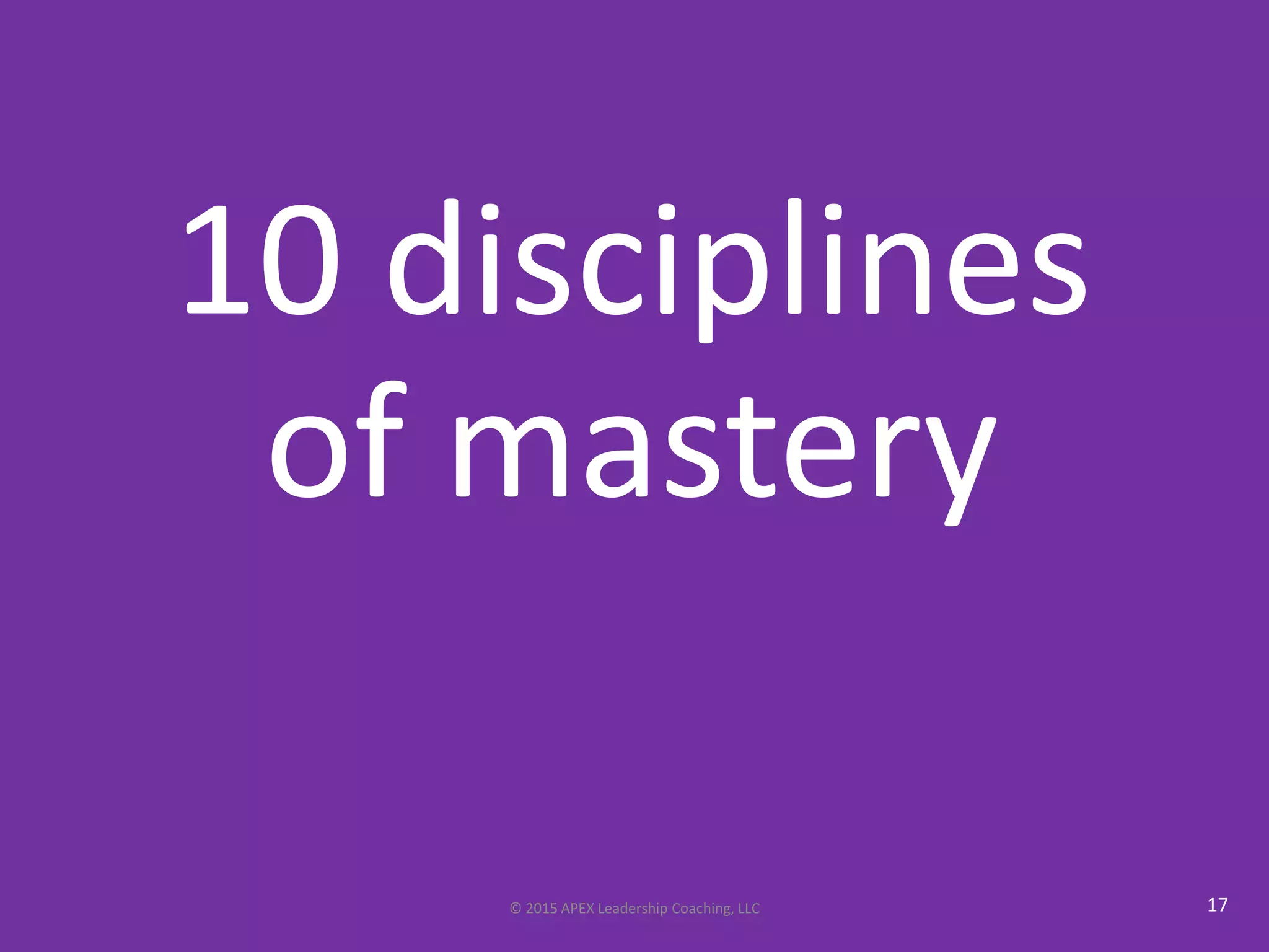 7th Level Engineering – A Mastery vs. Performance Mindset | PPT