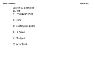 7th math c2 -l67--april 30 | PDF