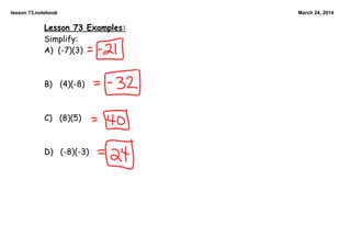 7th math c2 -l73 | PPT