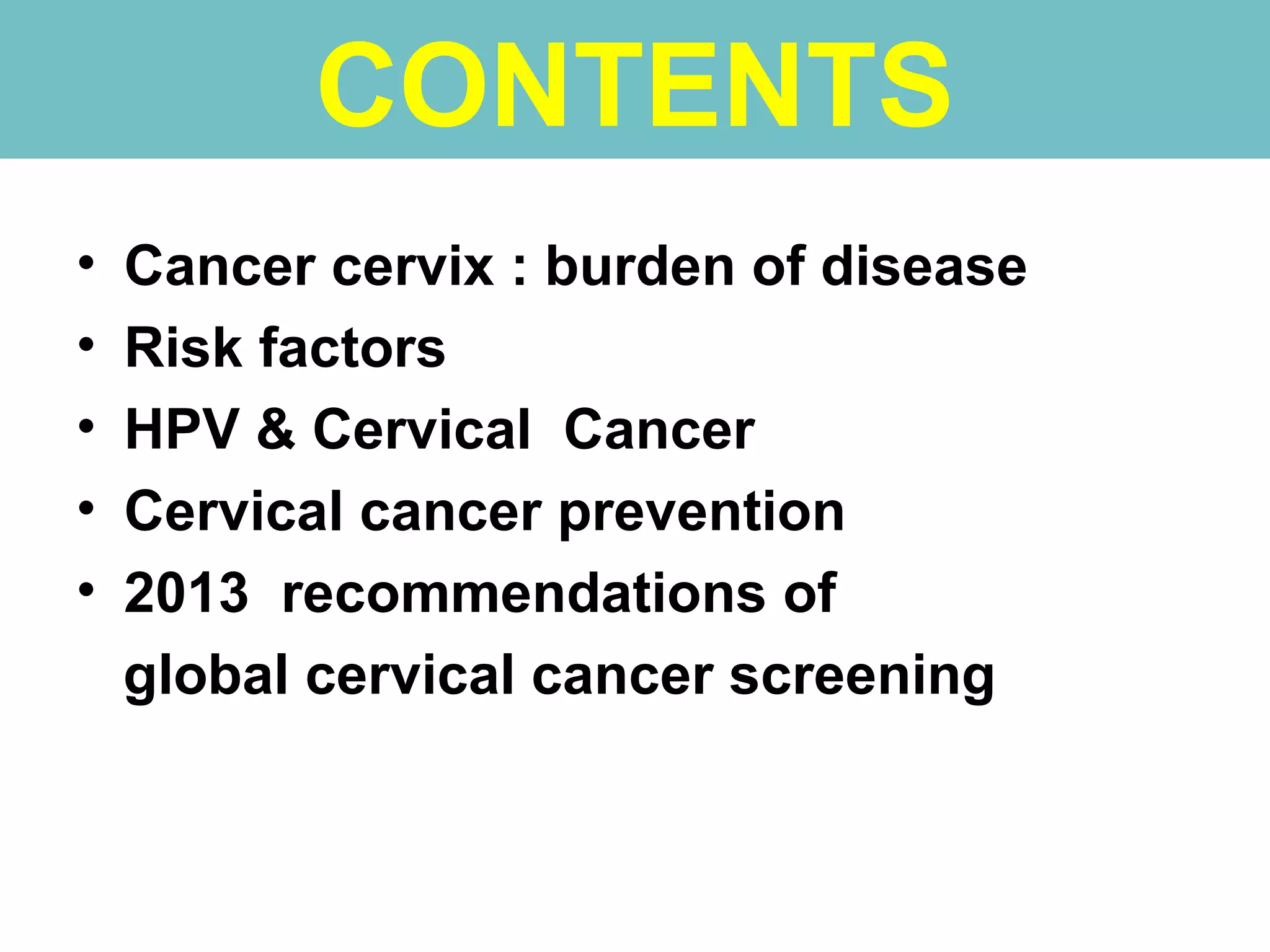 Evidence Based Guide of Screening for Prevention of Cervical Cancer | PPT