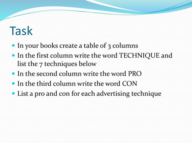 Advertising Techniques | PPT