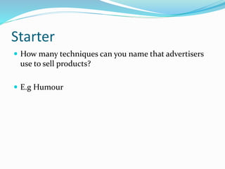 Advertising Techniques | PPT