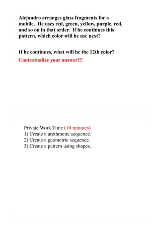 7th patterns and sequences | PDF