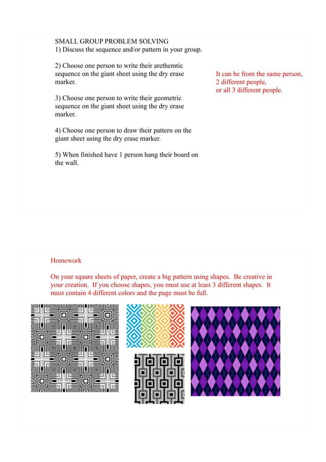 7th patterns and sequences | PDF
