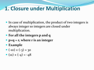 Closure Property Of Multiplication