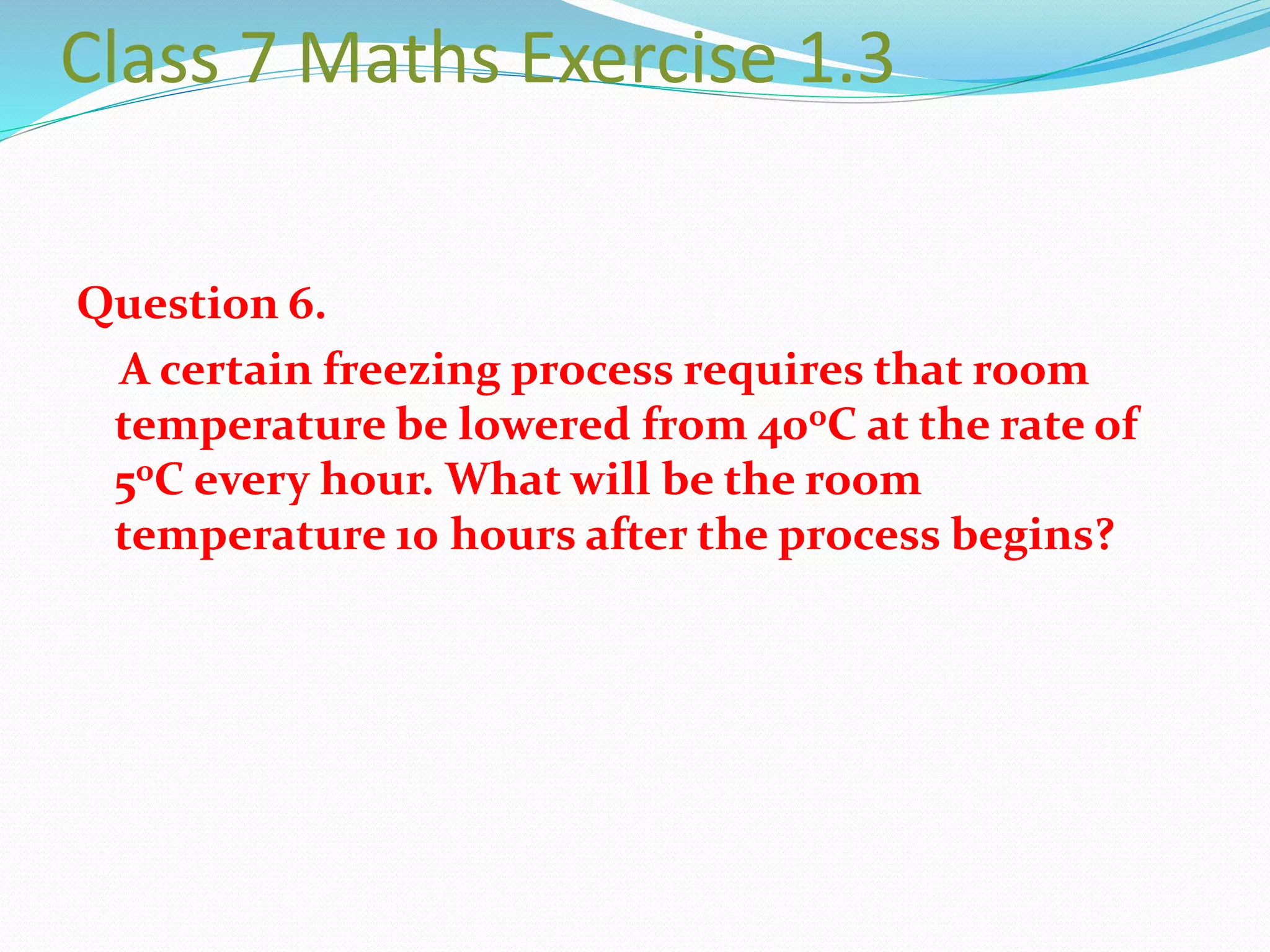 integers word problems grade 7 | PPTX
