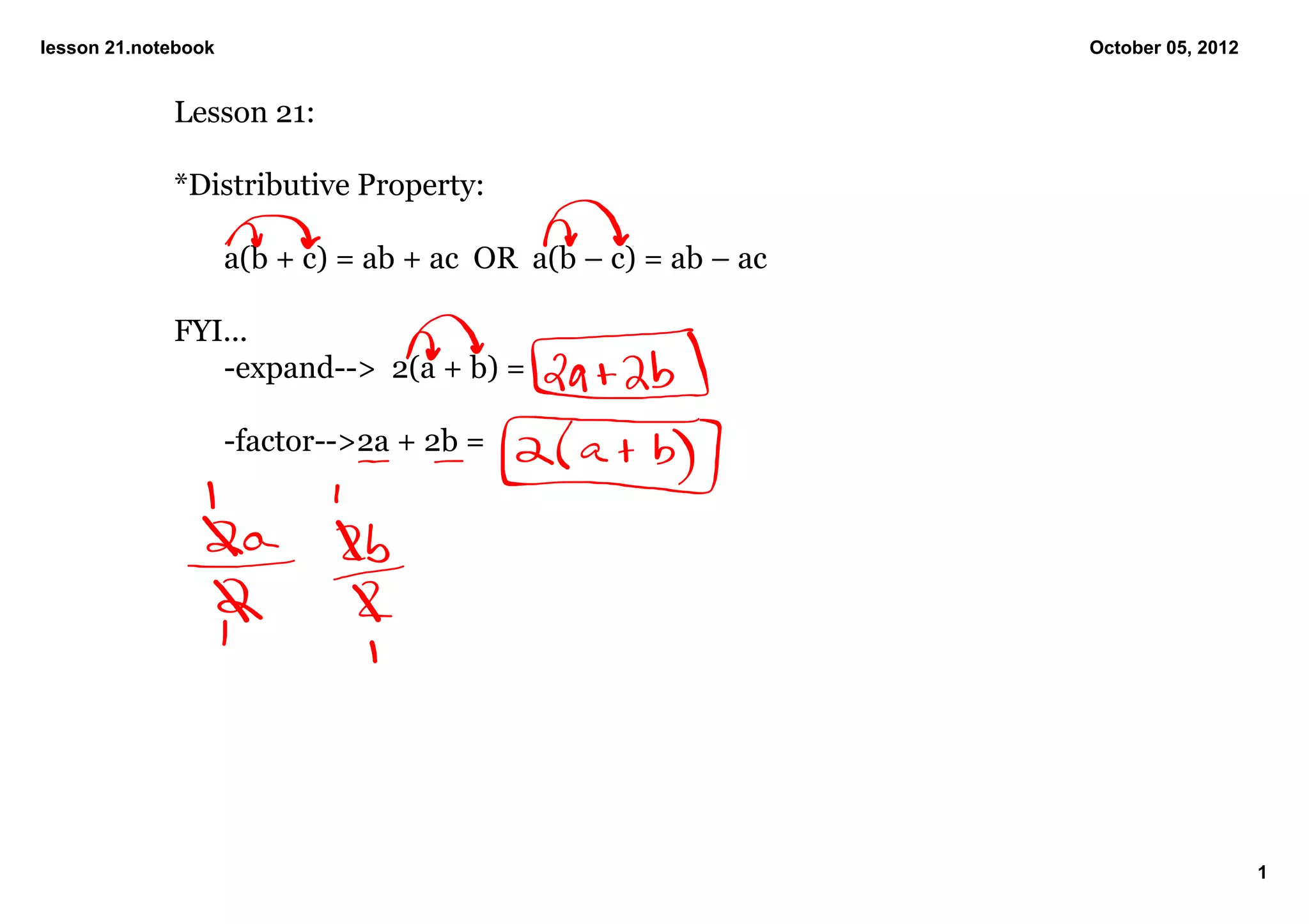 7th pre alg -l21--oct5 | PDF