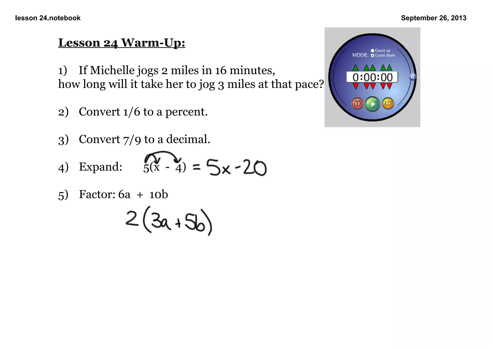 7th pre alg -l24 | PPT