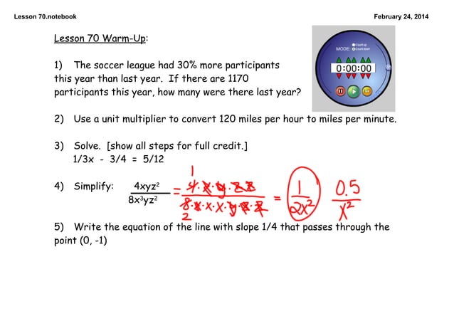 7th pre alg -l70 | PPT