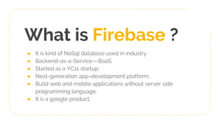 Intoduction of FIrebase Realtime Database | PPTX