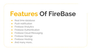 Intoduction of FIrebase Realtime Database | PPTX