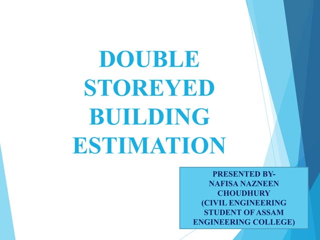 Double Storeyed Building Estimation and Costing by Nafisa Nazneen ...