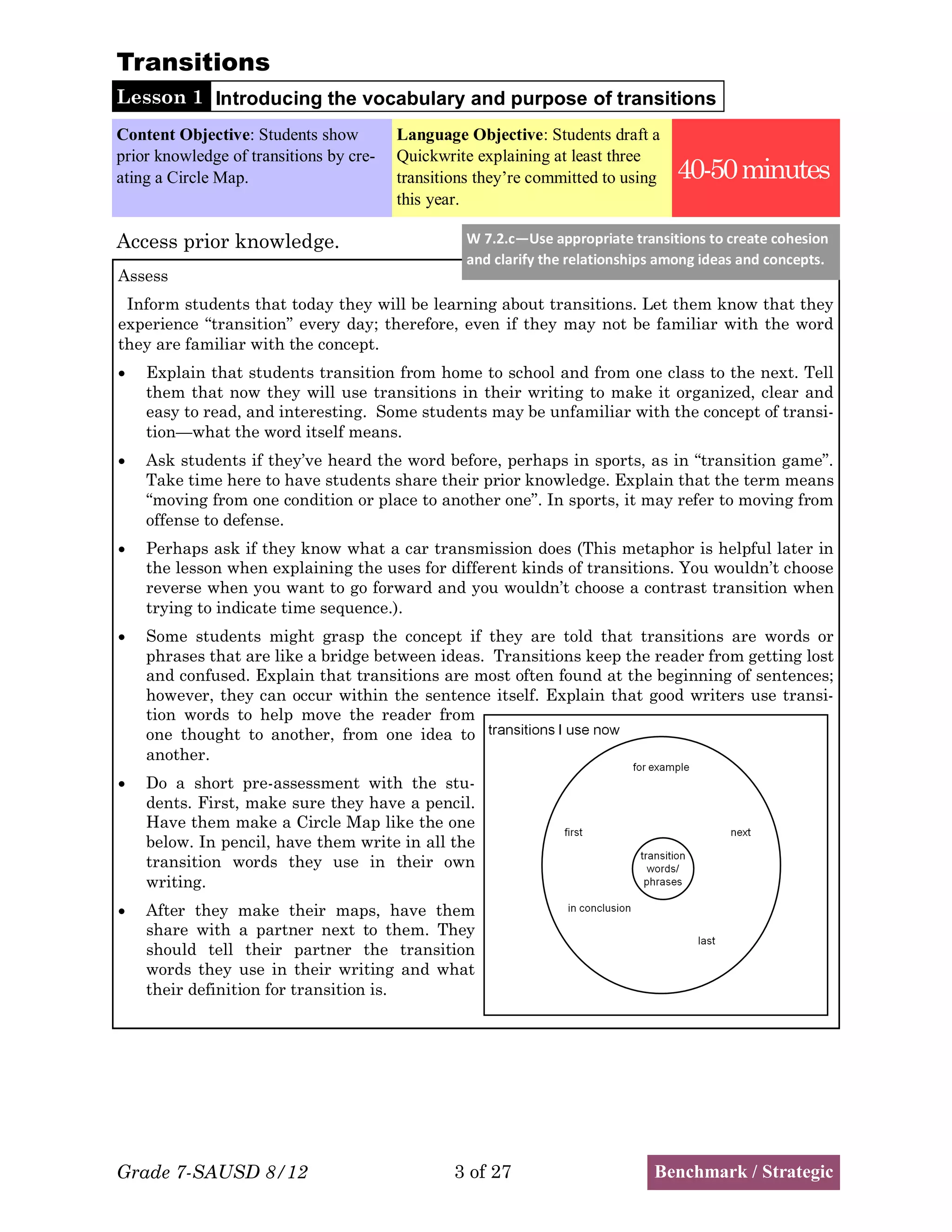 7th transitions | PDF