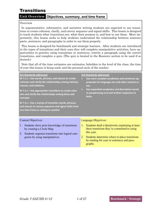 7th transitions | PDF