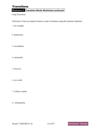 7th transitions | PDF